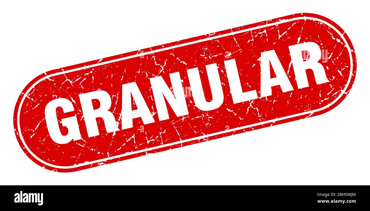 granular sign. granular grunge red stamp. Label Stock Vector Image ...