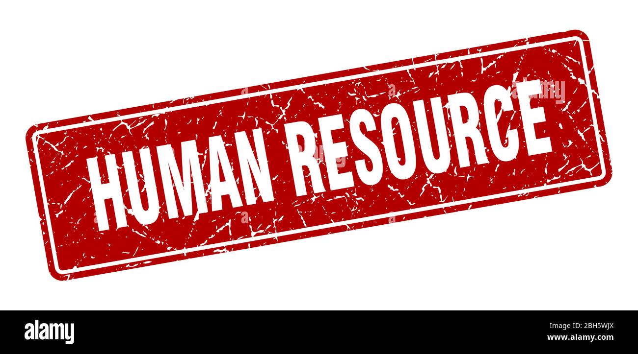 human resource stamp. human resource vintage red label. Sign Stock ...