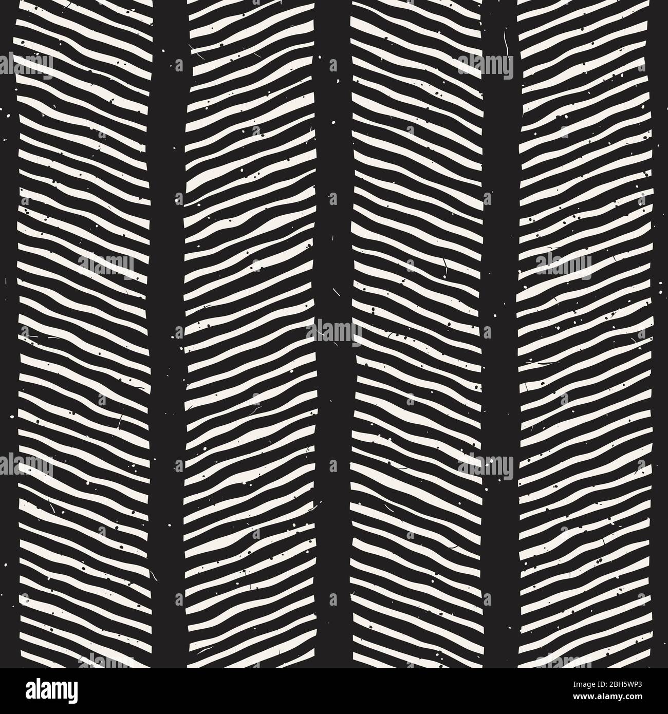 Simple ink slanted lines geometric pattern. Black and white freehand ...