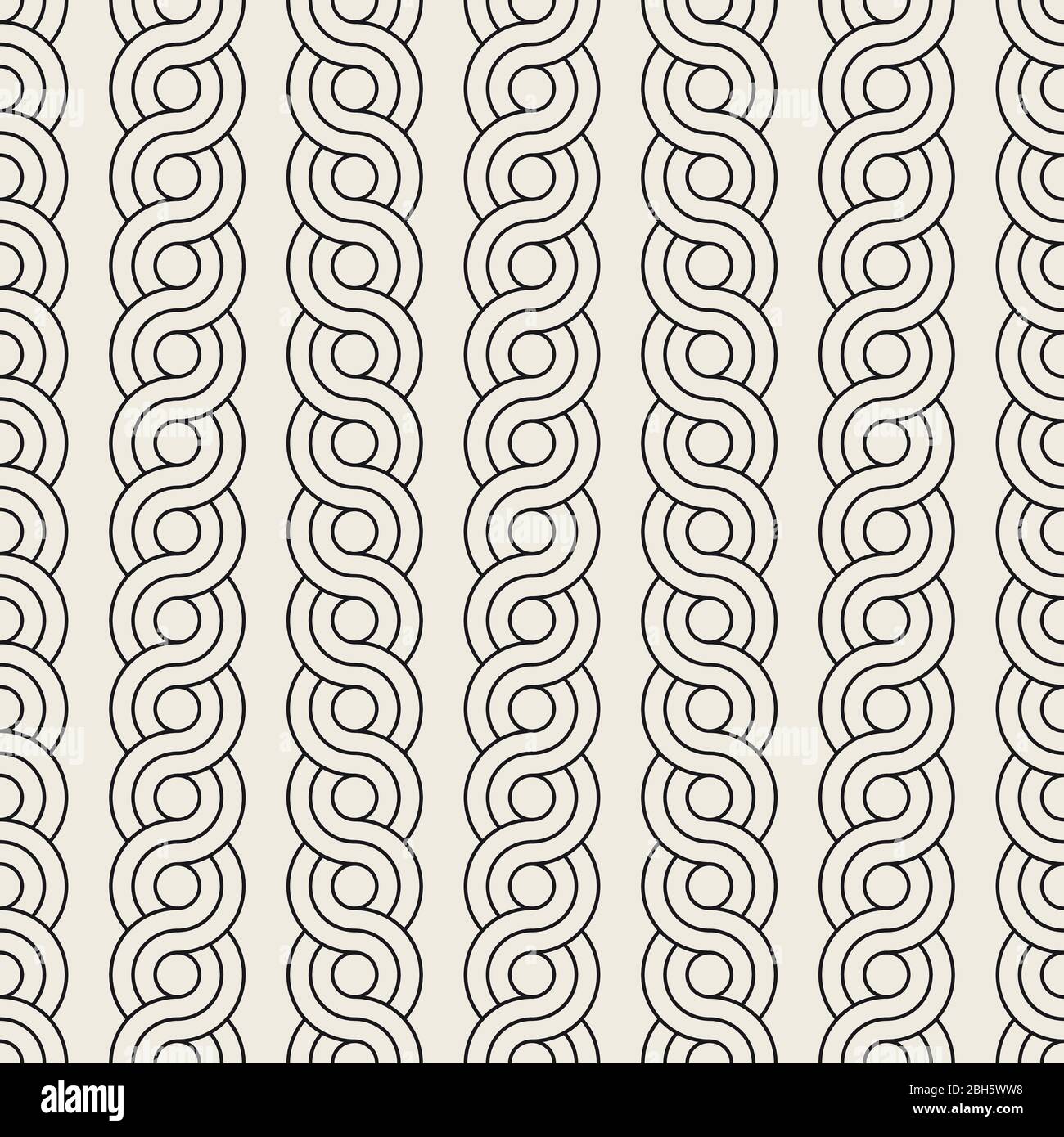 Vector seamless interlacing lines pattern. Modern stylish abstract ...