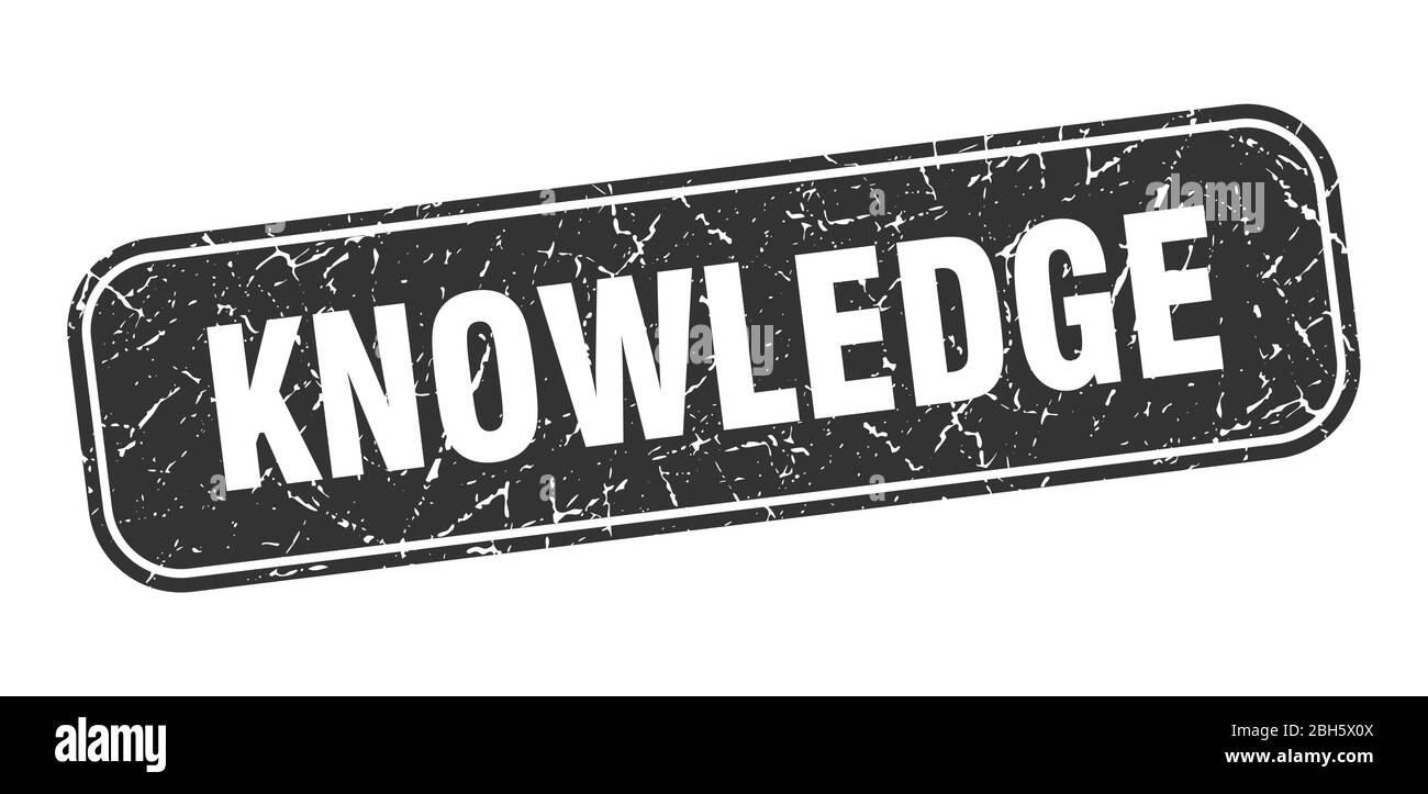 knowledge stamp. knowledge square grungy black sign Stock Vector Image ...