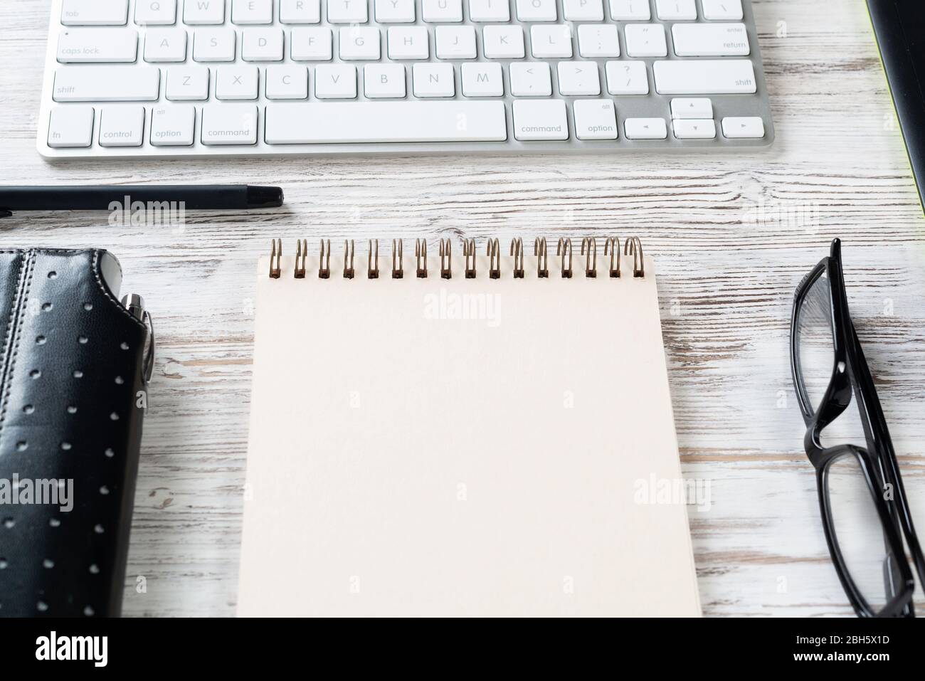Still life of office workspace with supplies Stock Photo - Alamy