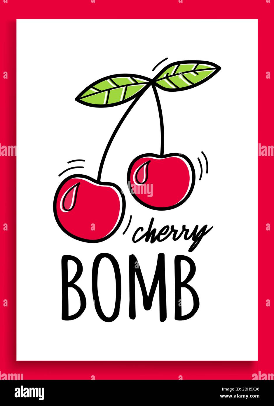 Slogan graphic with vector a cherry illustration, for t-shirt prints ...