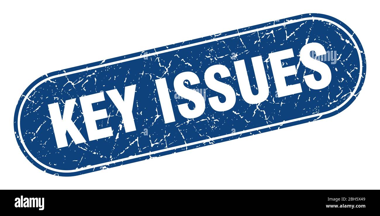 key issues sign. key issues grunge blue stamp. Label Stock Vector Image ...
