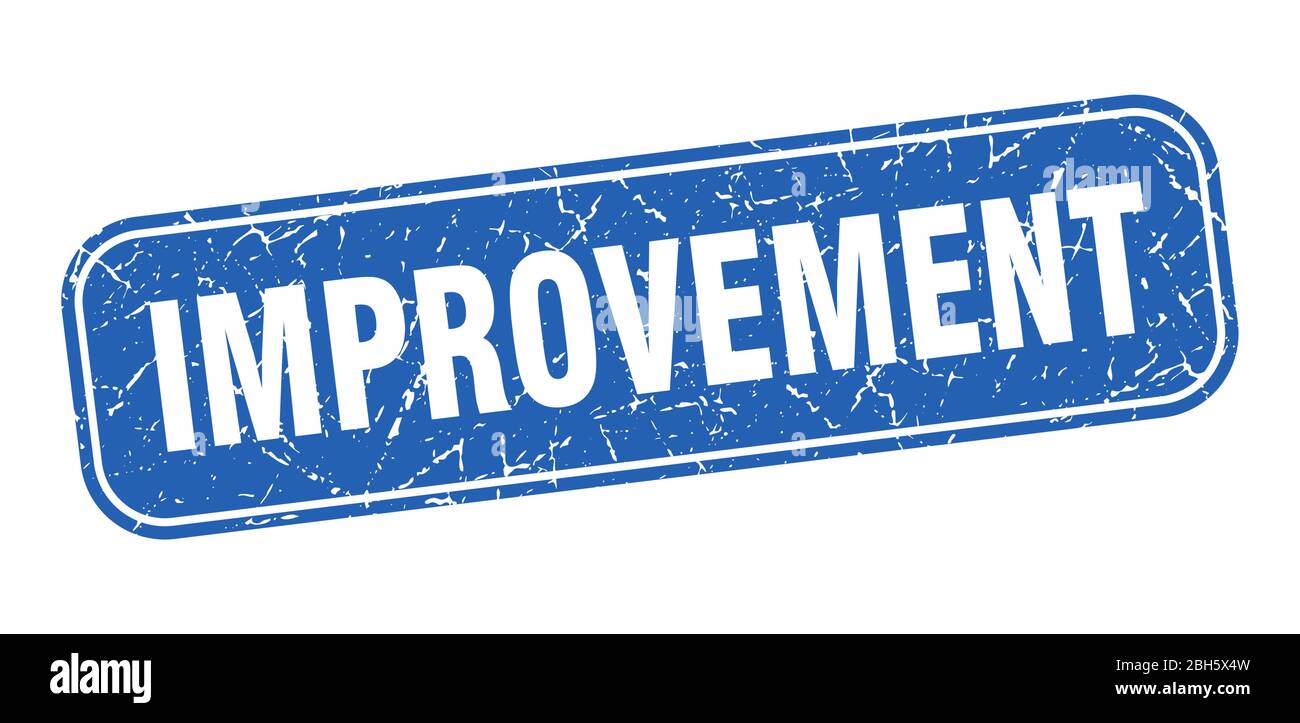 improvement stamp. improvement square grungy blue sign Stock Vector ...