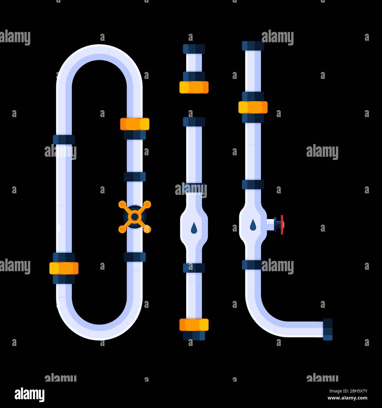 Piping in oil gas refinery Stock Vector Images - Alamy