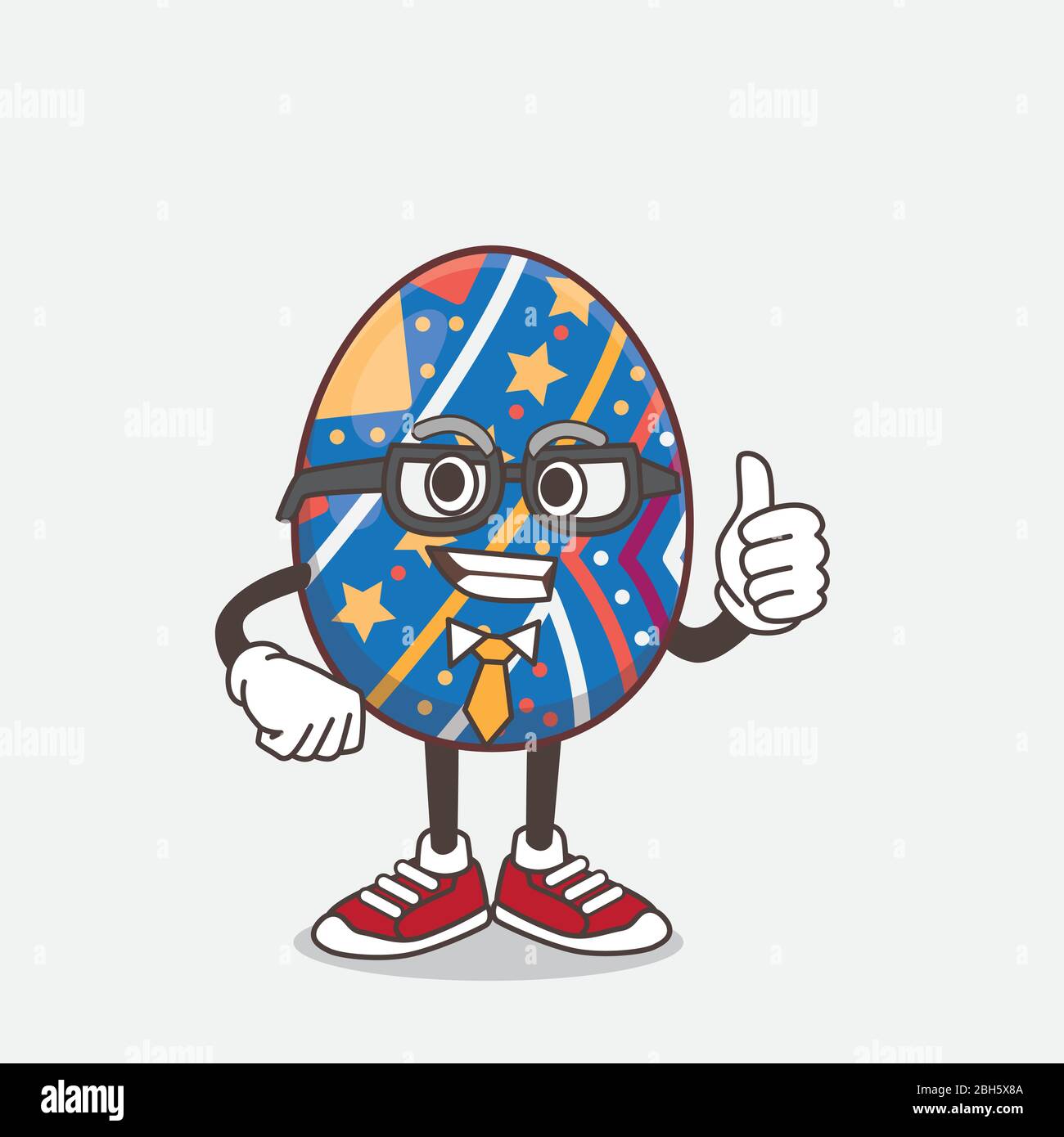 Illustration of Easter Egg Mascot Vector Character with Pose Stock ...