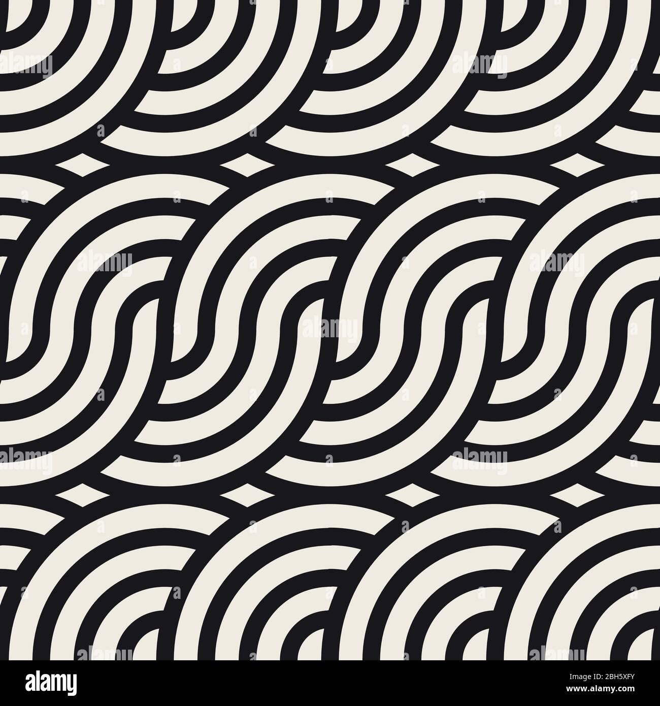 Vector seamless pattern. Concentric bold circles. Geometric striped ...