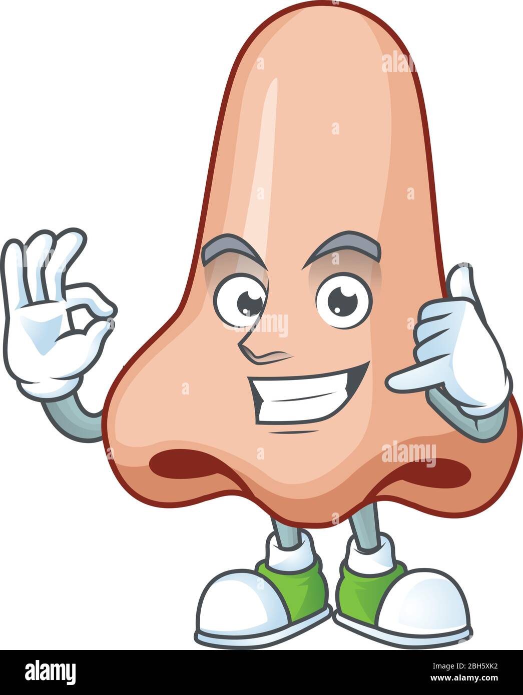 Nose mascot cartoon design make a call gesture Stock Vector Image & Art ...