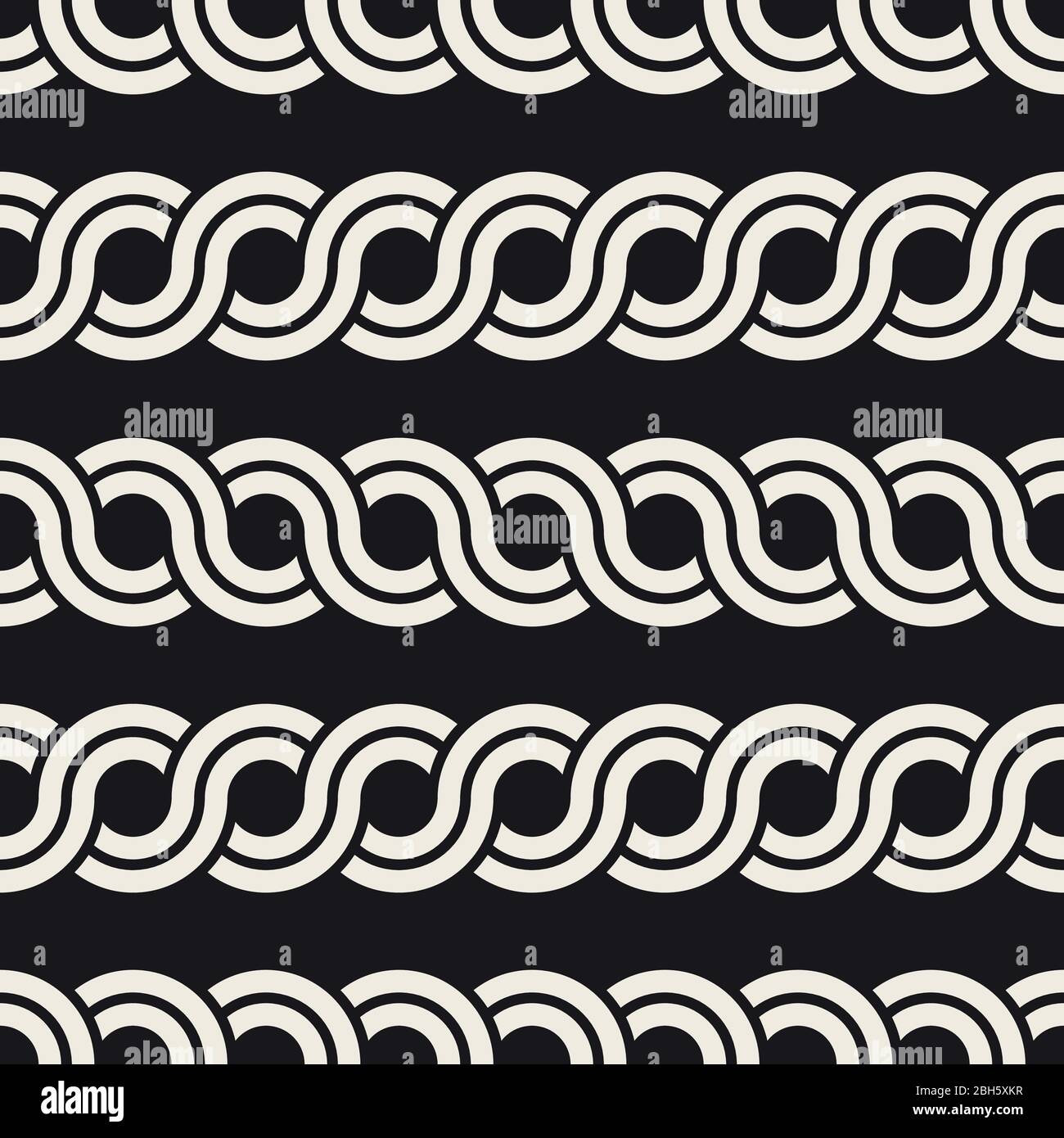 Vector seamless pattern. Monochrome wavy stripes background. Decorative ... Vector seamless pattern. Monochrome wavy stripes background. Decorative ...