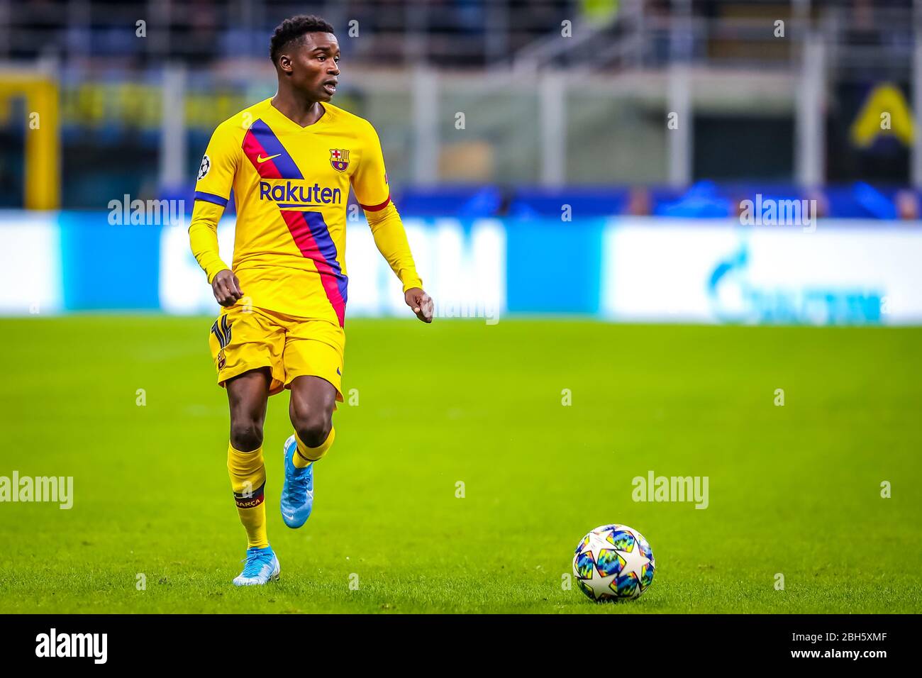 moussa wague of fc barcelona during champions league season 2019/20 ...
