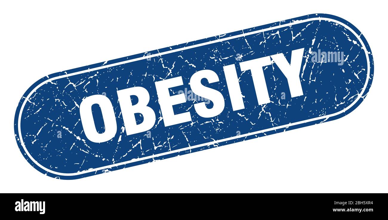 obesity sign. obesity grunge blue stamp. Label Stock Vector Image & Art ...