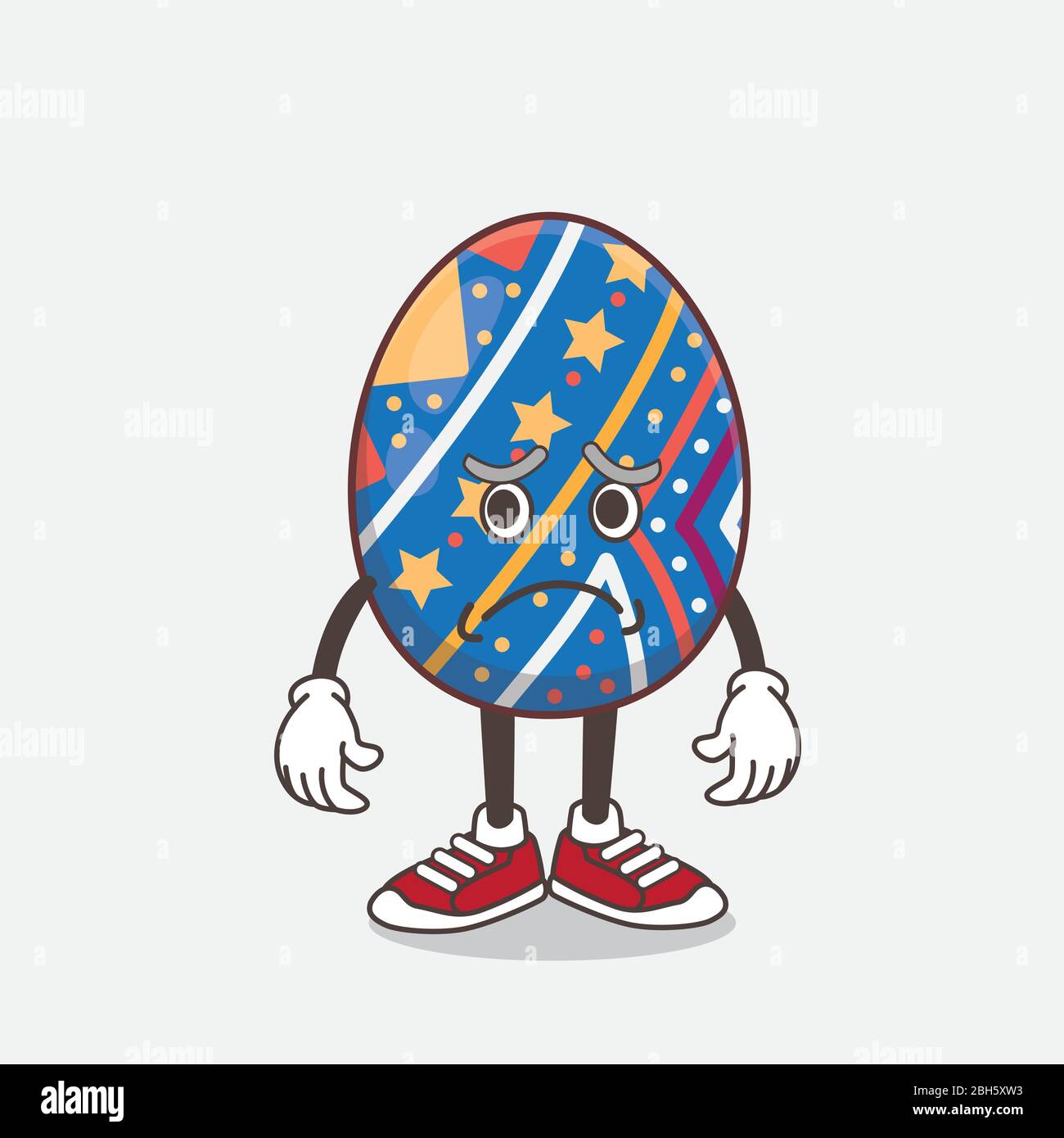 Illustration of Easter Egg Mascot Vector Character with Pose Stock ...