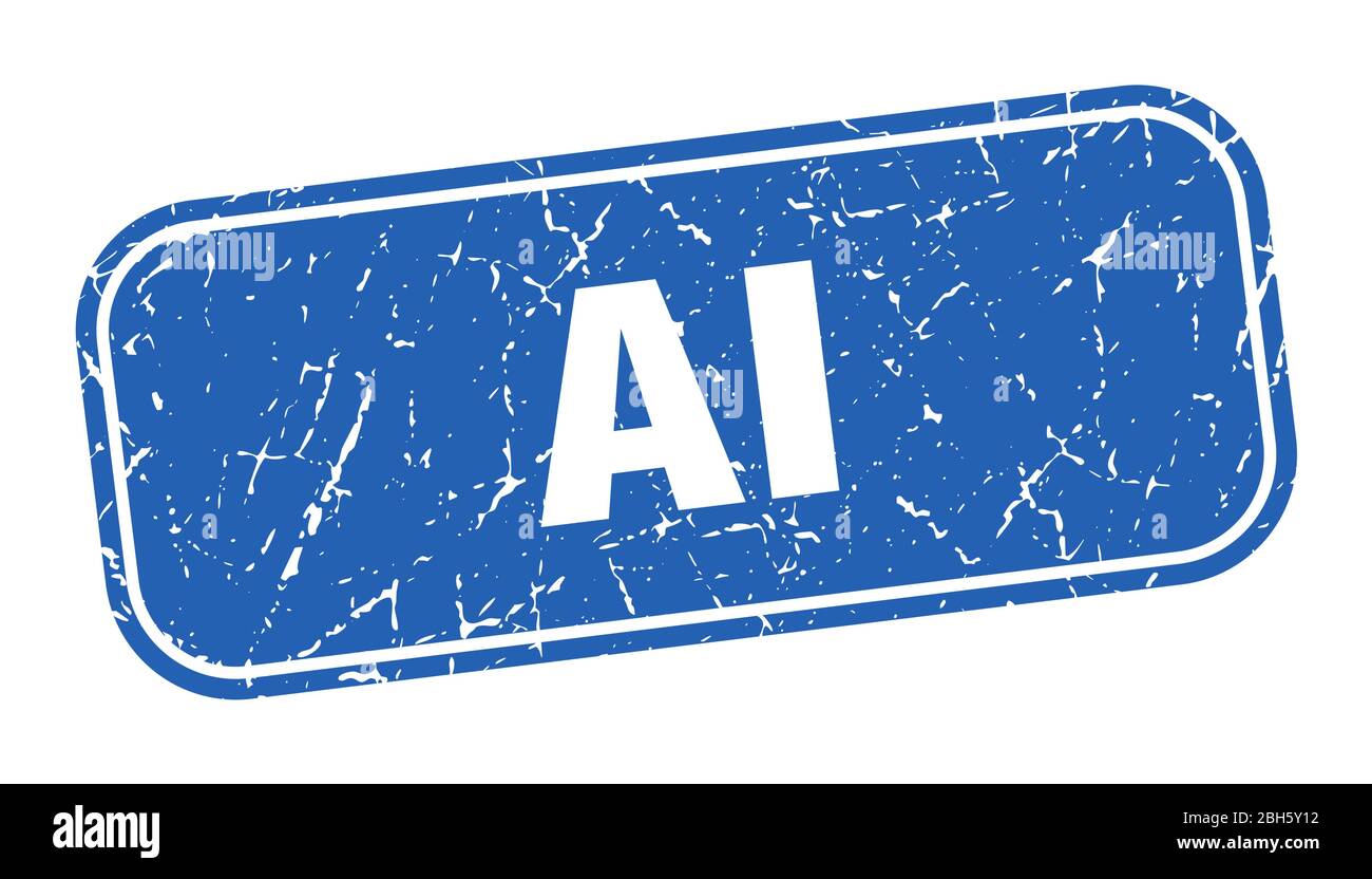 ai stamp. ai square grungy blue sign Stock Vector Image & Art - Alamy