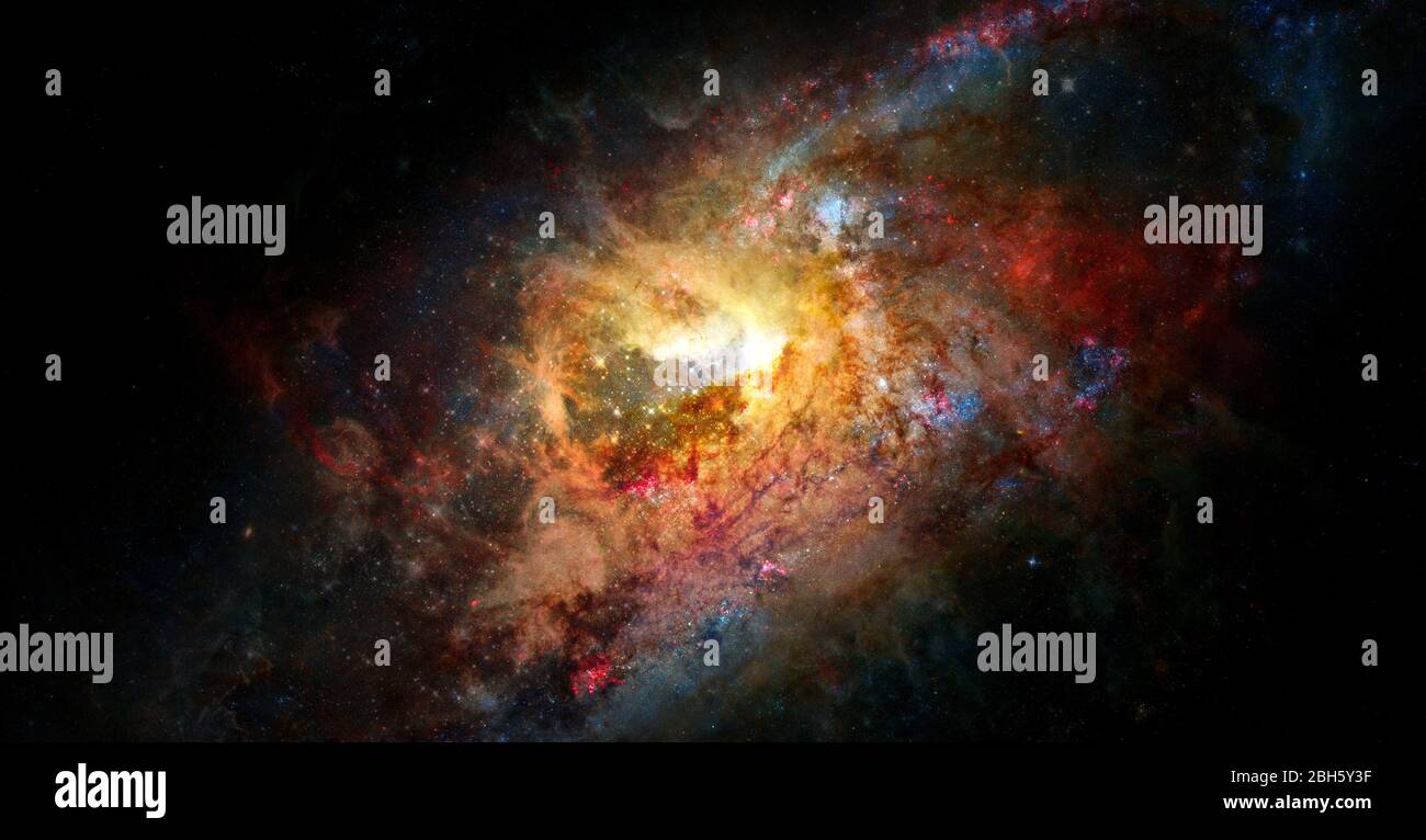 Spiral galaxy. Elements of this image furnished by NASA Stock Photo - Alamy