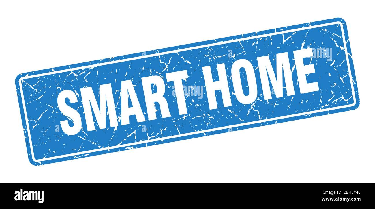 smart home stamp. smart home vintage blue label. Sign Stock Vector ...