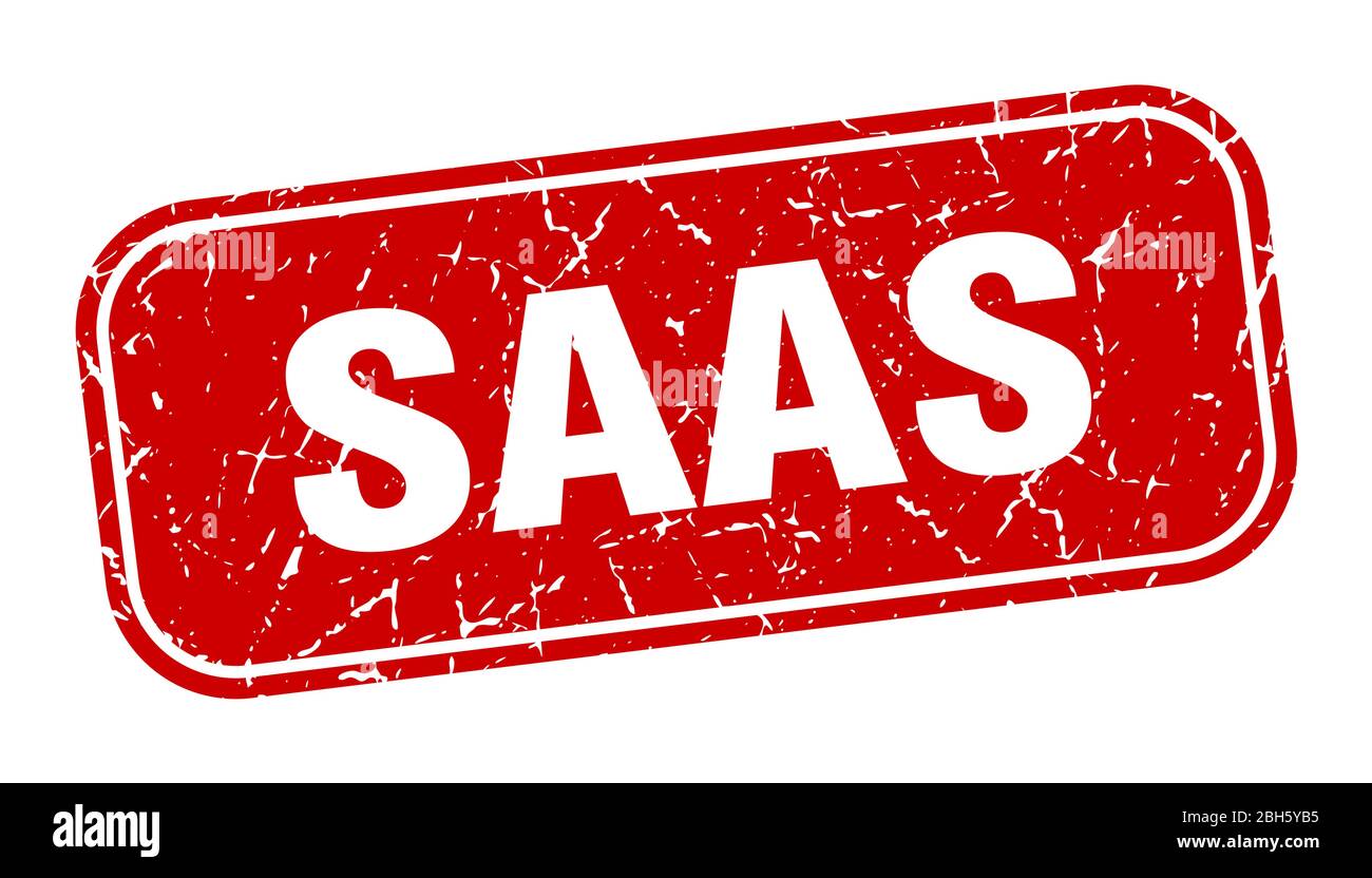 saas stamp. saas square grungy red sign Stock Vector Image & Art - Alamy