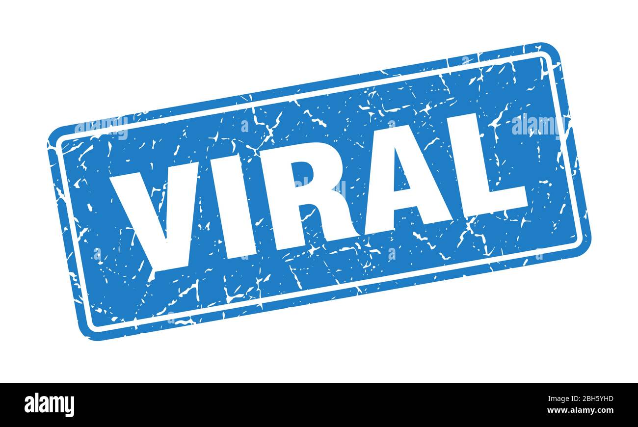 viral stamp. viral vintage blue label. Sign Stock Vector Image & Art ...