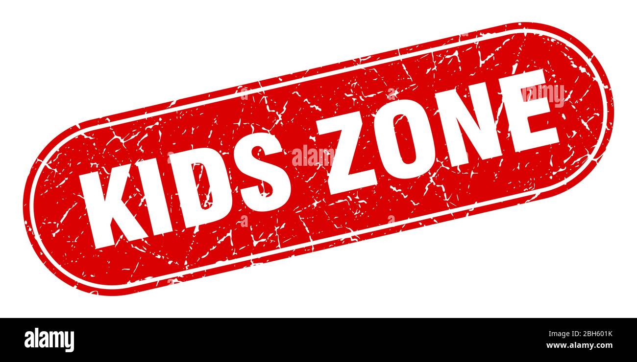 kids zone sign. kids zone grunge red stamp. Label Stock Vector Image ...