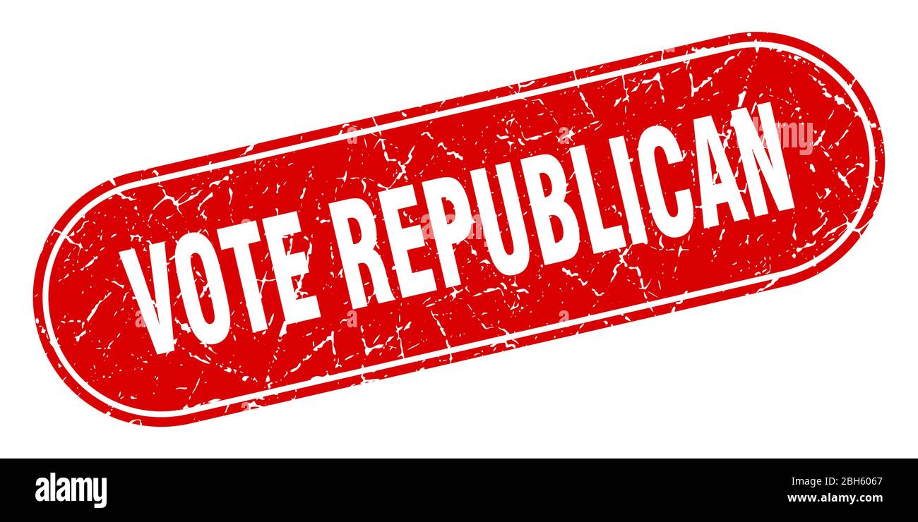 vote republican sign. vote republican grunge red stamp. Label Stock ...