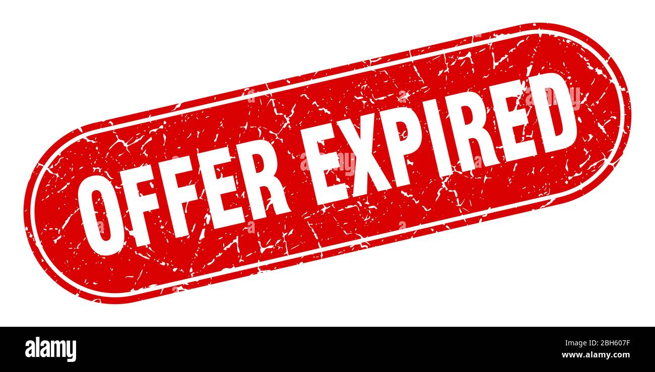 offer expired sign. offer expired grunge red stamp. Label Stock Vector ...