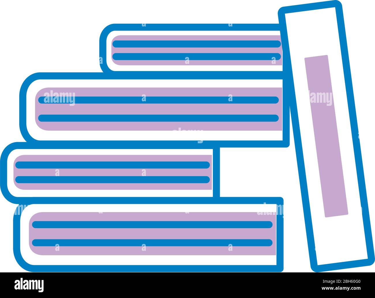 Pile books line icon Cut Out Stock Images & Pictures - Alamy