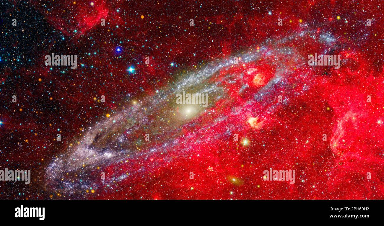 Red nebula. Elements of this image furnished by NASA Stock Photo - Alamy