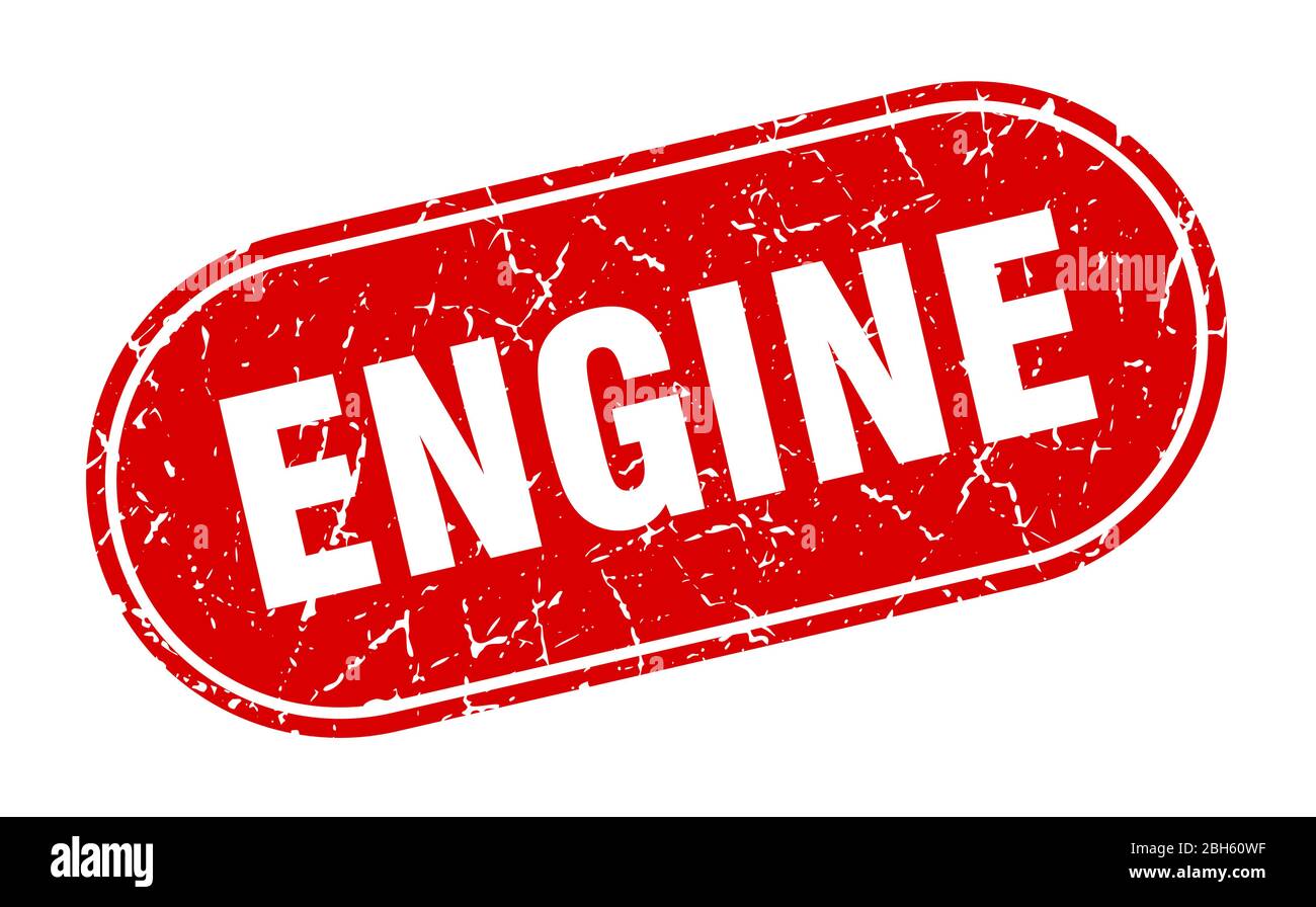 engine sign. engine grunge red stamp. Label Stock Vector Image & Art ...