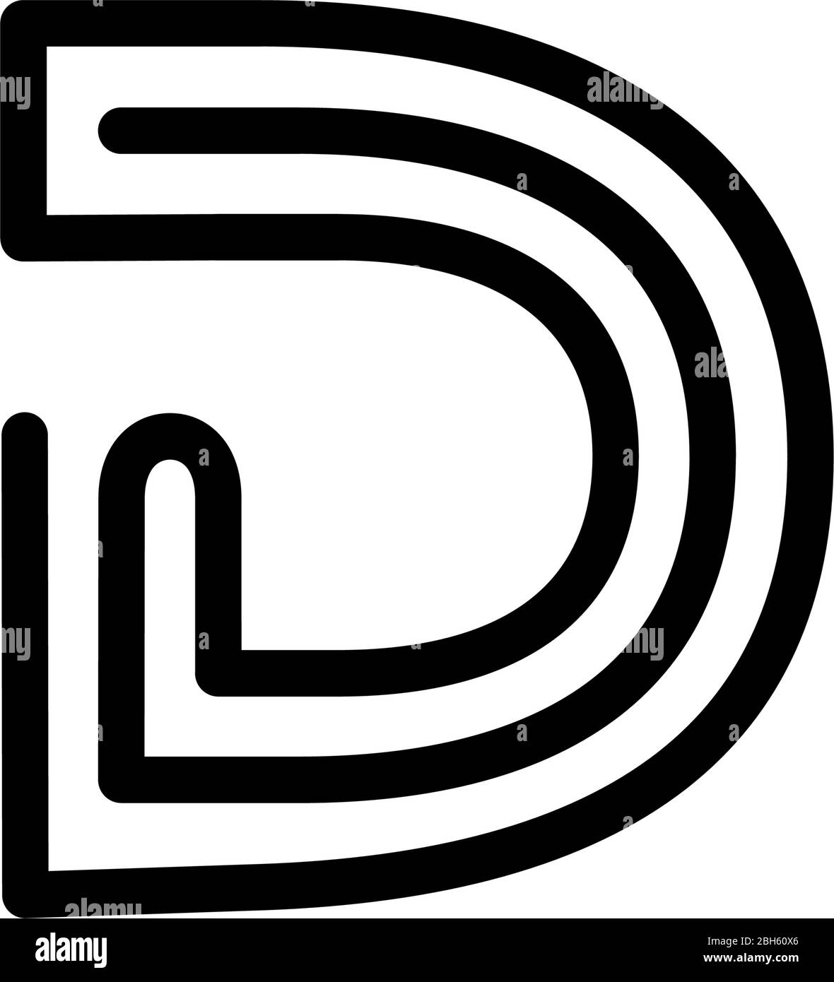 Capital Letter D Template