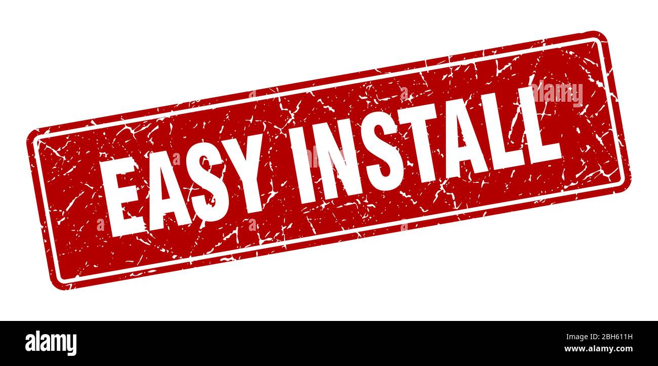 easy install stamp. easy install vintage red label. Sign Stock Vector ...