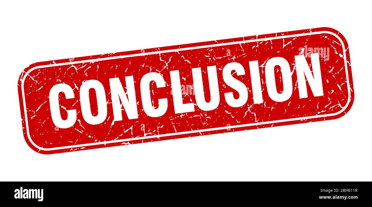 conclusion stamp. conclusion square grungy red sign Stock Vector Image ...