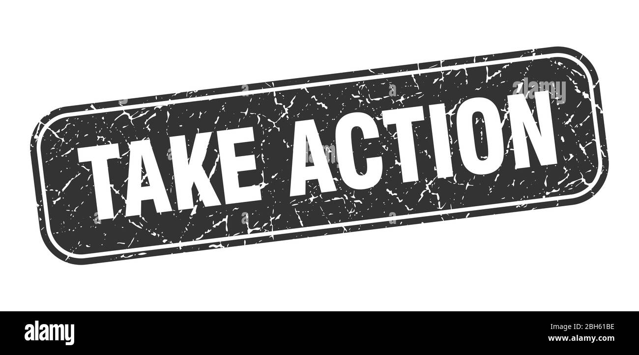 Take action square stamp hi-res stock photography and images - Alamy