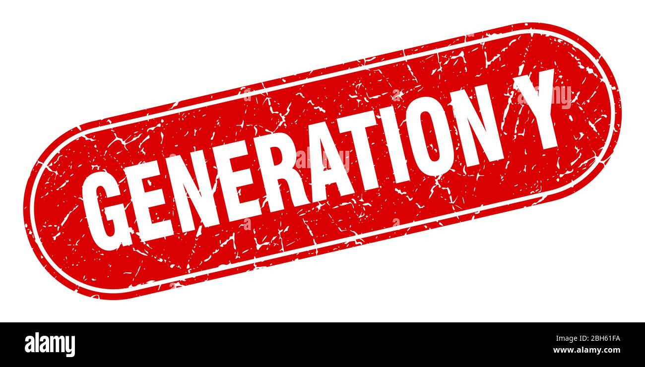 generation y sign. generation y grunge red stamp. Label Stock Vector ...