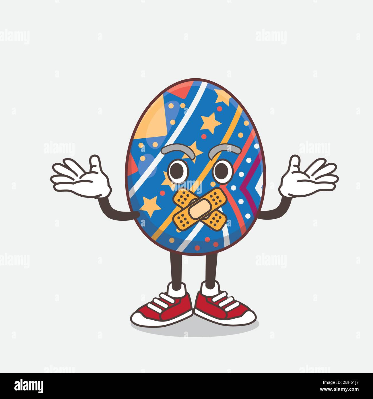 Illustration of Easter Egg Mascot Vector Character with Pose Stock ...