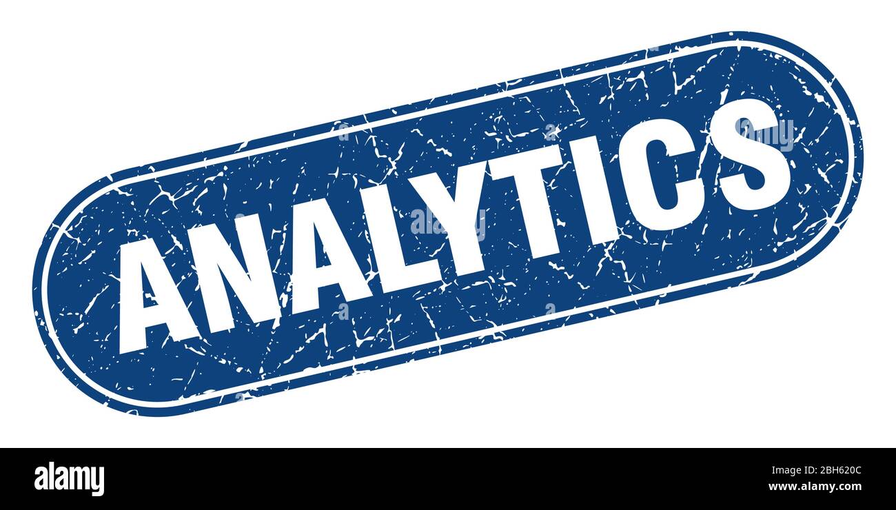 analytics sign. analytics grunge blue stamp. Label Stock Vector Image ...