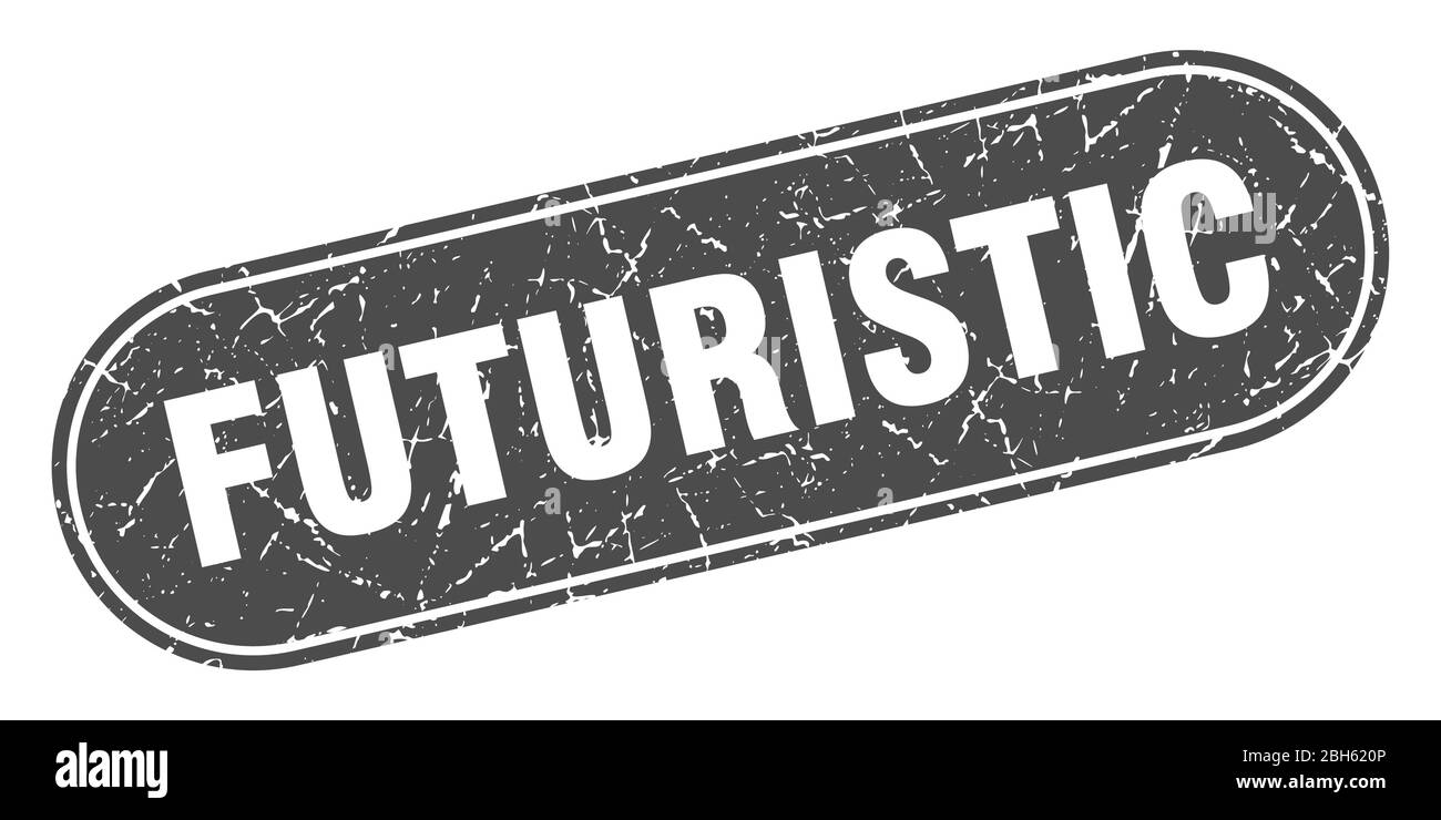 futuristic sign. futuristic grunge black stamp. Label Stock Vector ...