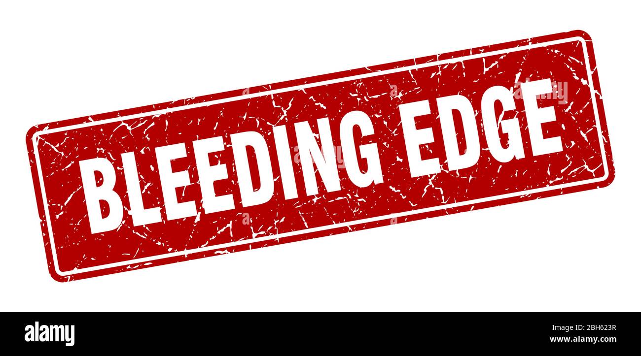 bleeding edge stamp. bleeding edge vintage red label. Sign Stock Vector ...