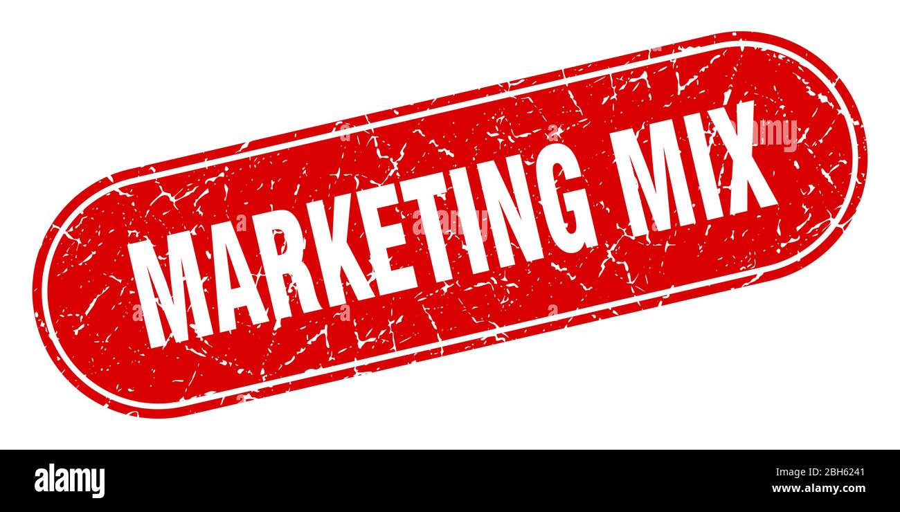 marketing mix sign. marketing mix grunge red stamp. Label Stock Vector ...