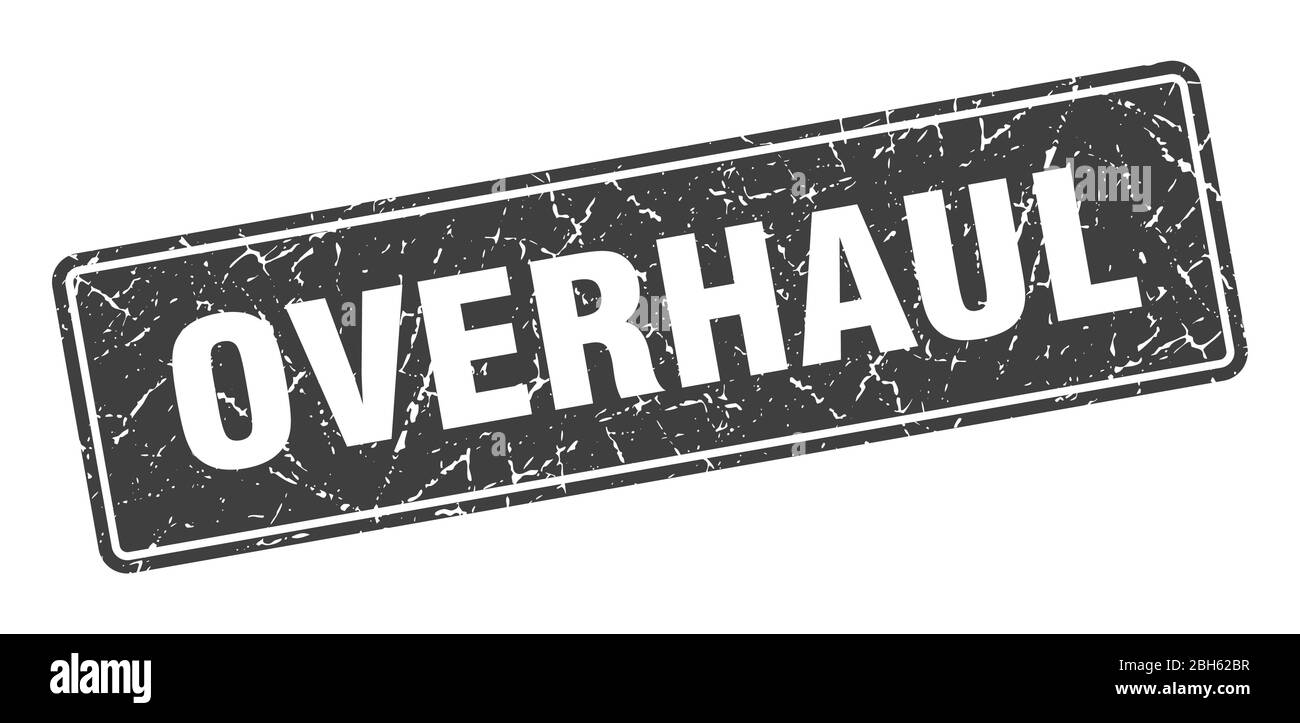 overhaul stamp. overhaul vintage black label. Sign Stock Vector Image ...