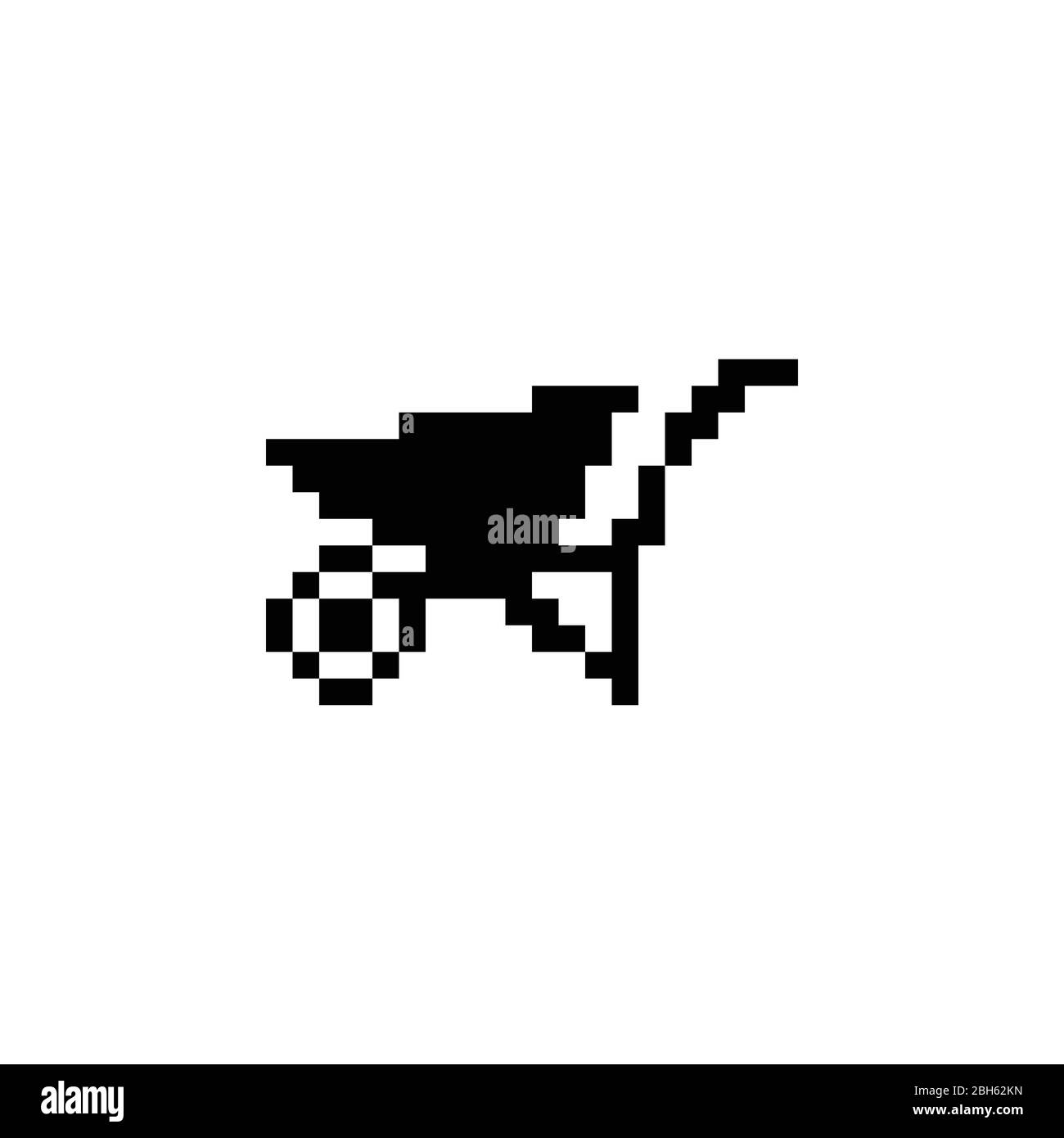 wheelbarrow. Pixel icon. Isolated gardening vector illustration Stock ...