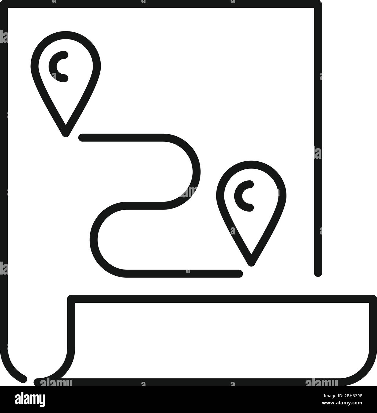 Exhibition center map icon. Outline exhibition center map vector icon ...