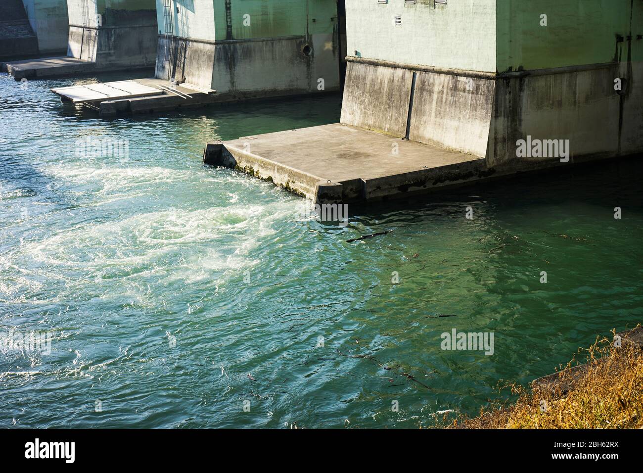 Hydroelectric power generating man made dam located in Dravograd ...