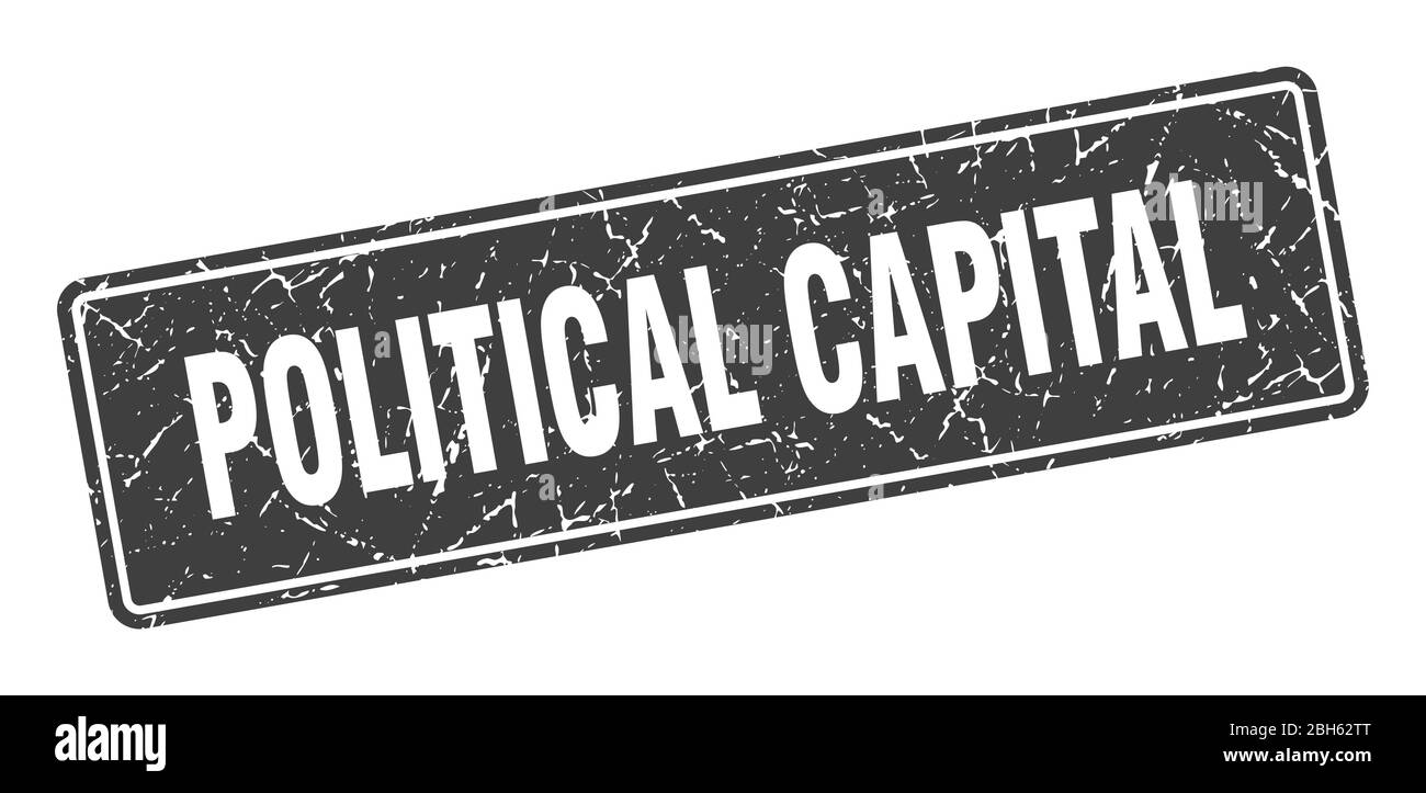 political capital stamp. political capital vintage black label. Sign ...
