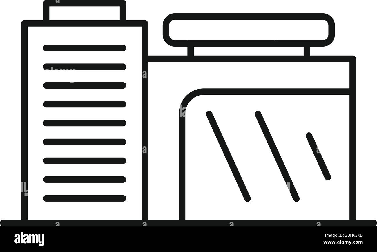 Car exhibition center icon. Outline car exhibition center vector icon ...