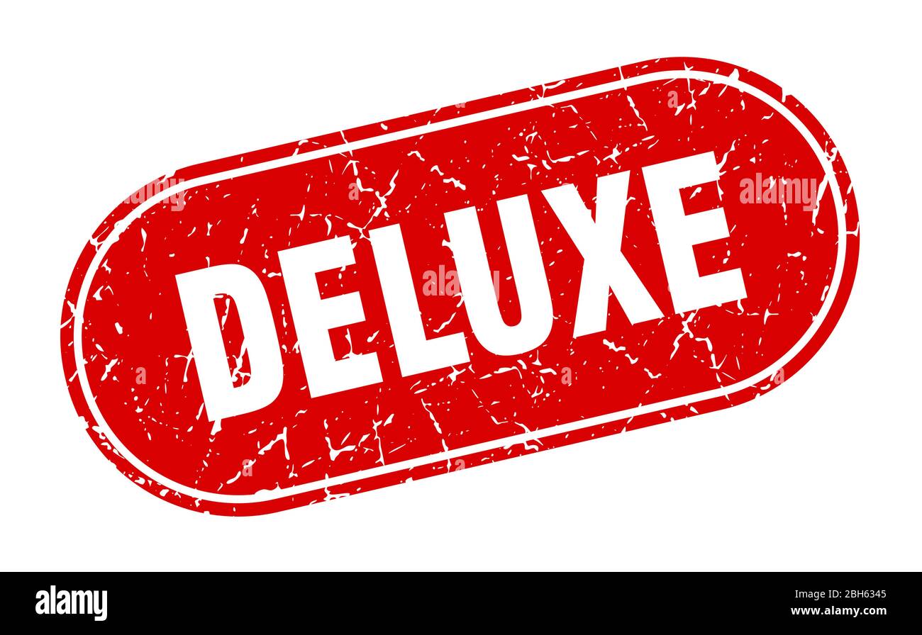 deluxe sign. deluxe grunge red stamp. Label Stock Vector Image & Art ...