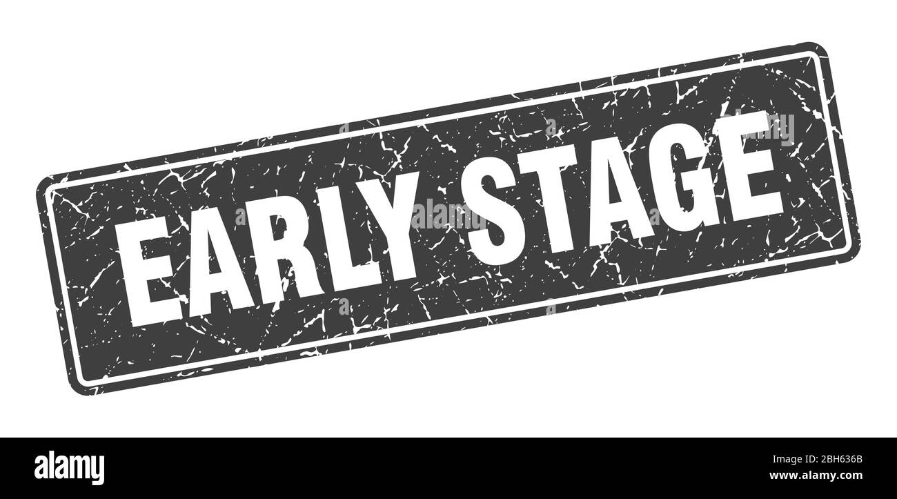 early stage stamp. early stage vintage black label. Sign Stock Vector ...