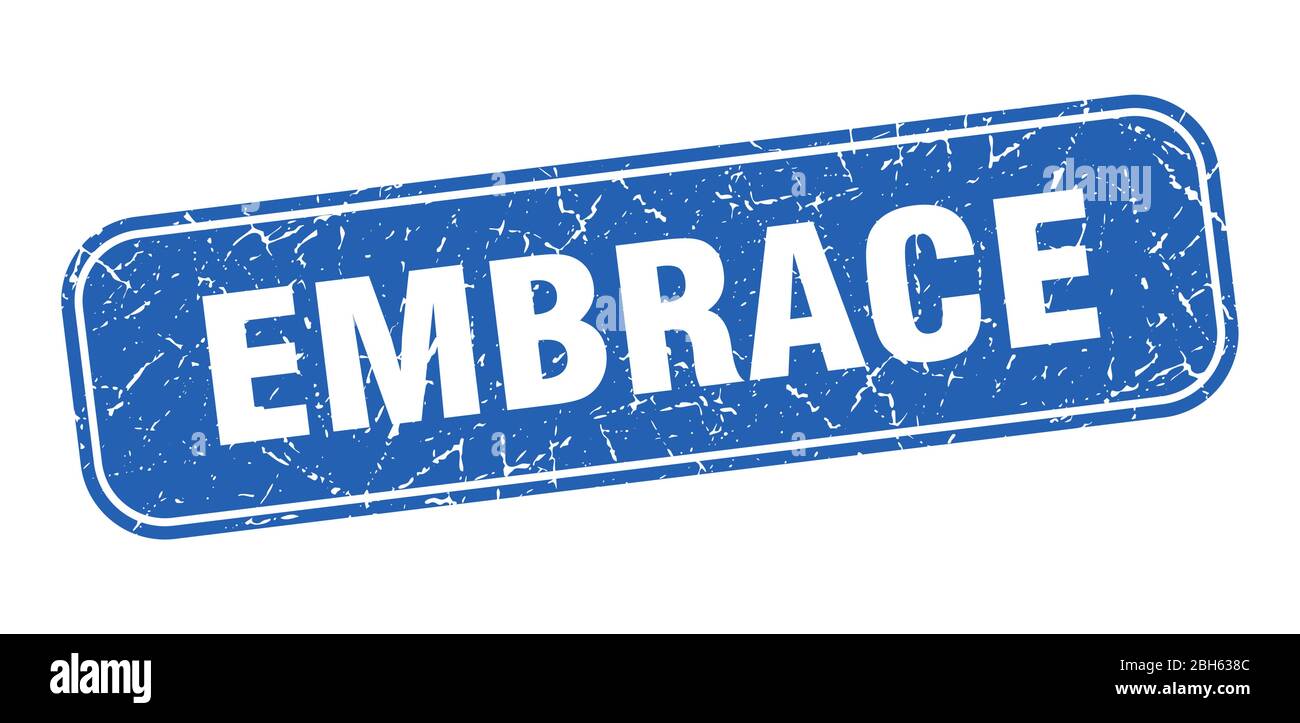 embrace stamp. embrace square grungy blue sign Stock Vector Image & Art ...
