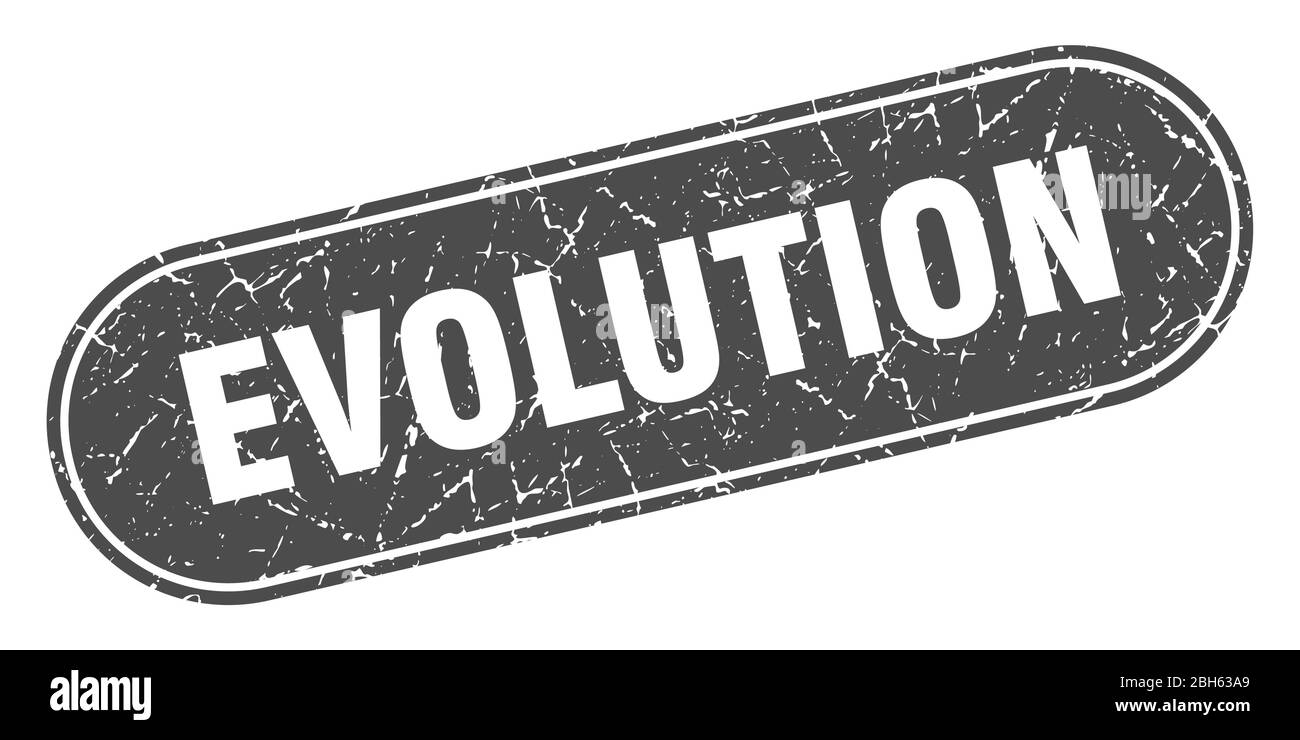 evolution sign. evolution grunge black stamp. Label Stock Vector Image ...