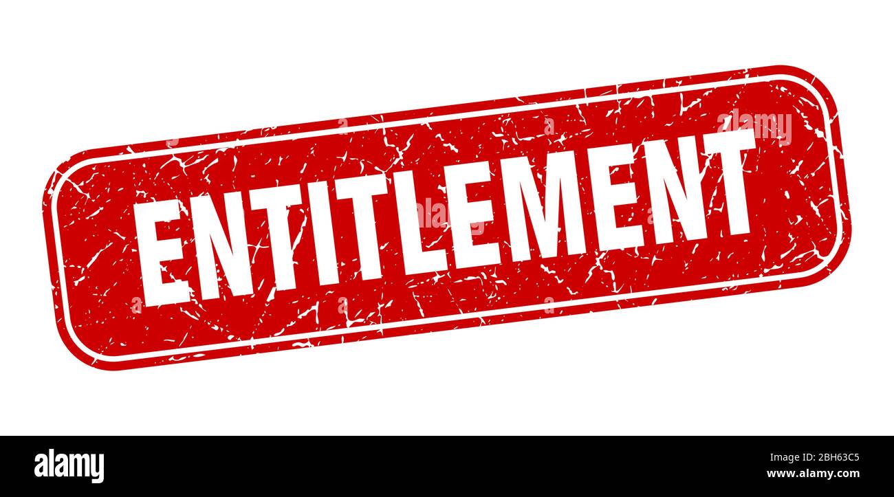 entitlement stamp. entitlement square grungy red sign Stock Vector ...