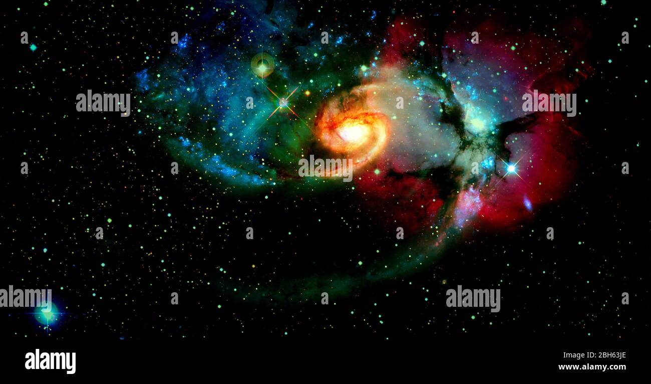 Galaxy future. Elements of this image furnished by NASA Stock Photo - Alamy